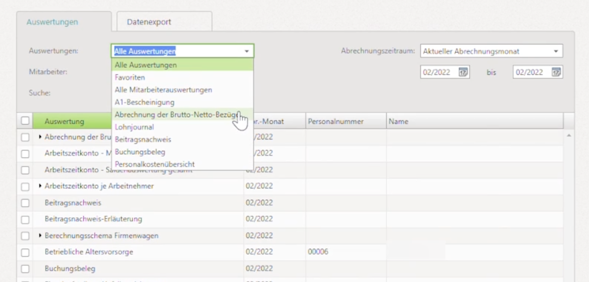 be+ | Wie exportiere ich Gehaltsabrechnungen aus DATEV Unternehmen Online?